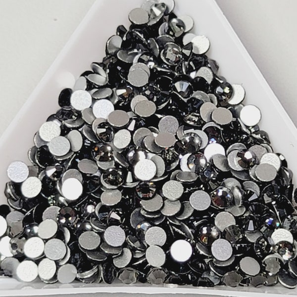 Black Diamond Glass Rhinestones - Etsy
