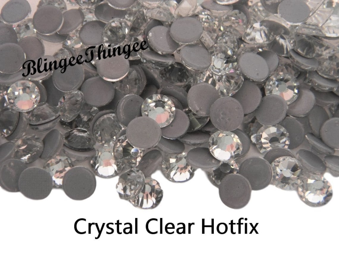 HOTFIX PREMIUM Glass Rhinestones Bling Crystals Embellishments - Etsy