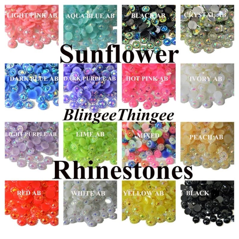 Rhinestone Sunflower - Etsy