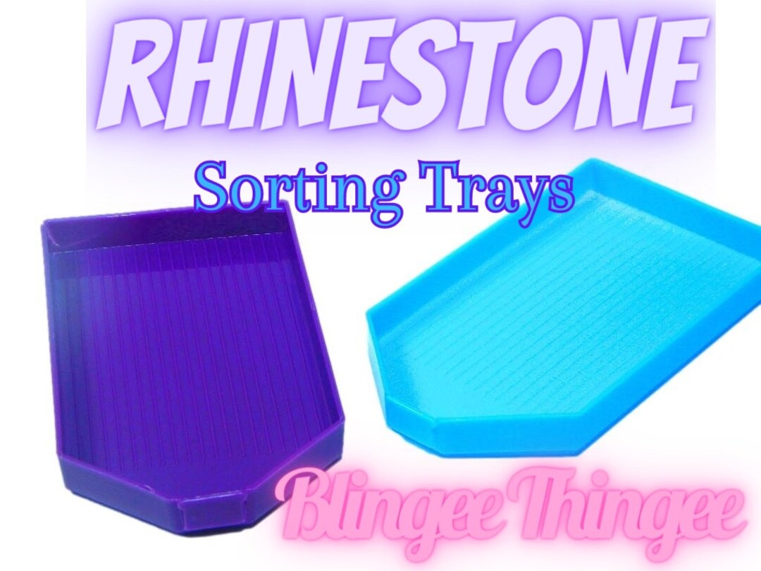 Rhinestone Sorting Shaker Tray Purple or Blue Plate for Arranging ...