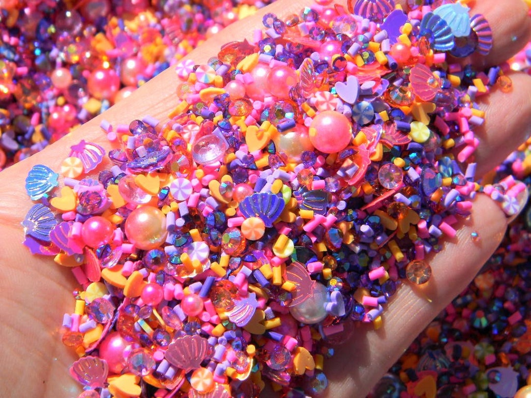 SPARKLY SPRINKLE Mix #125 SEA Shells Mermaid Fake Sprinkles Glitter ...