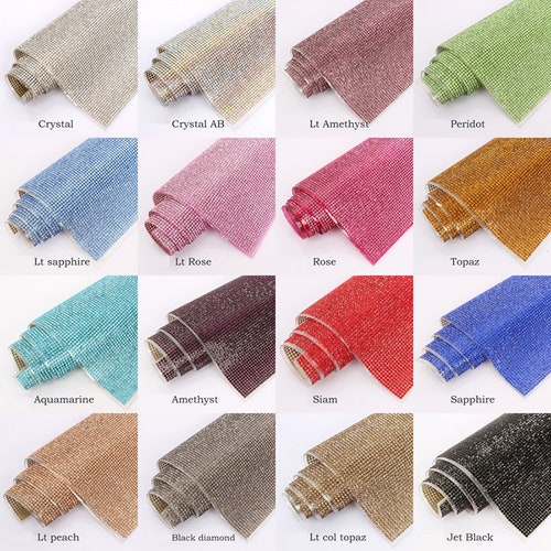 HOTFIX RHINESTONE SHEET Big Glass Crystals Jewel Sheet Iron on | Etsy