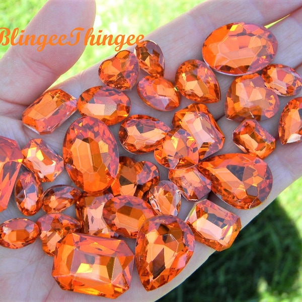Orange Rhinestones - Etsy