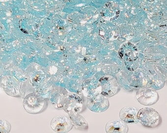 CLEARANCE Glitter Gems Silver Flatback Transparent Resin Rhinestones ...