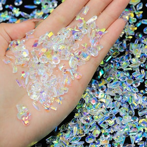 TRANSPARENT AB Shapes Assortment Shapes Sizes Flatback Rhinestones ...