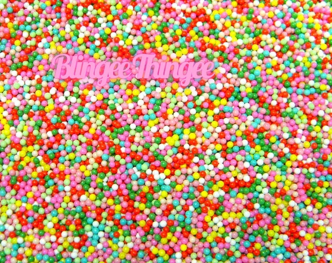 Mini Marbles Micro Caviar Beads Glass Non Pareil Fake Faux Rainbow ...