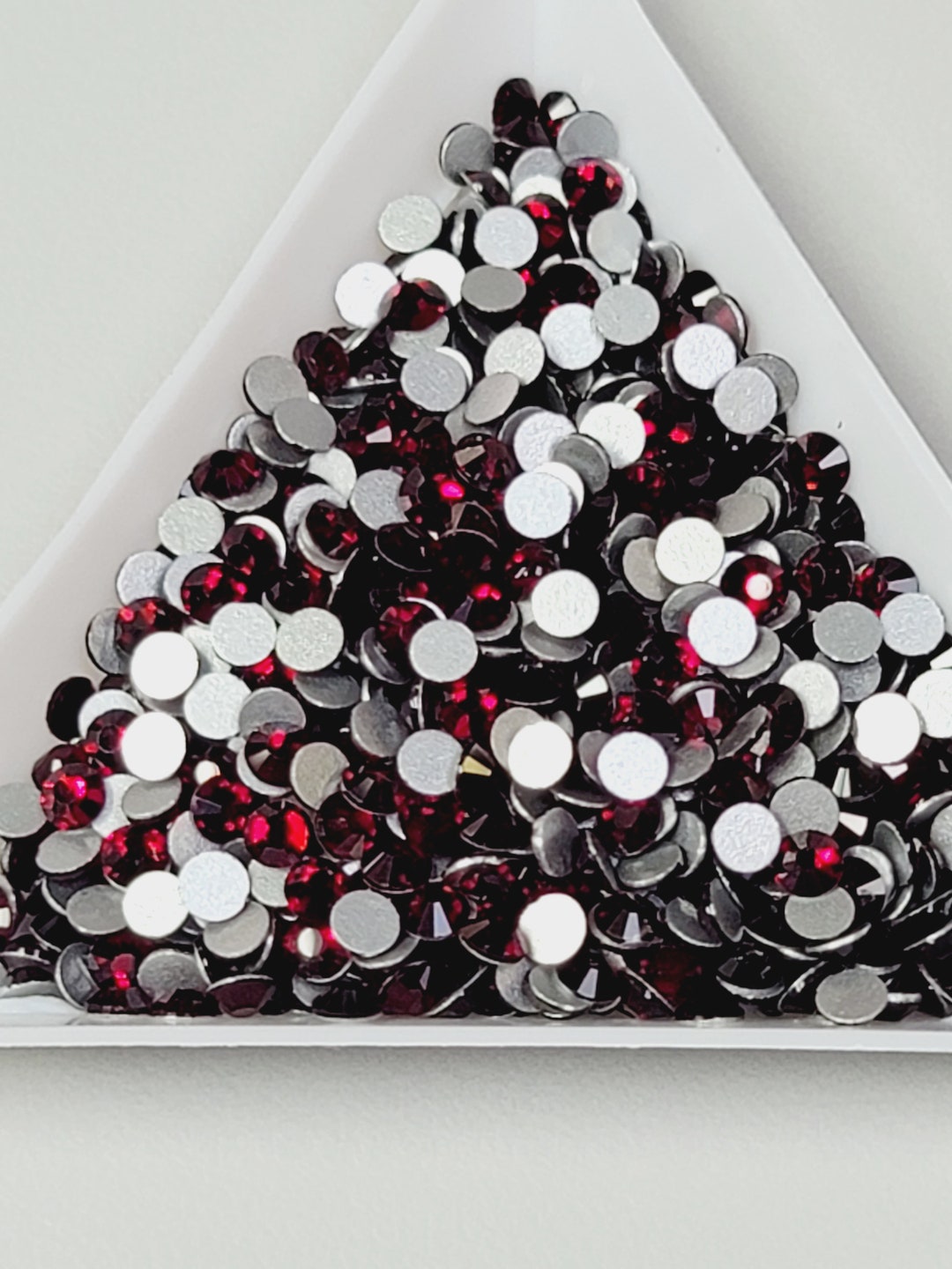 CLEARANCE Glass Dark Siam Flatback Nonhotfix Rhinestones Ss10 or Ss12 ...