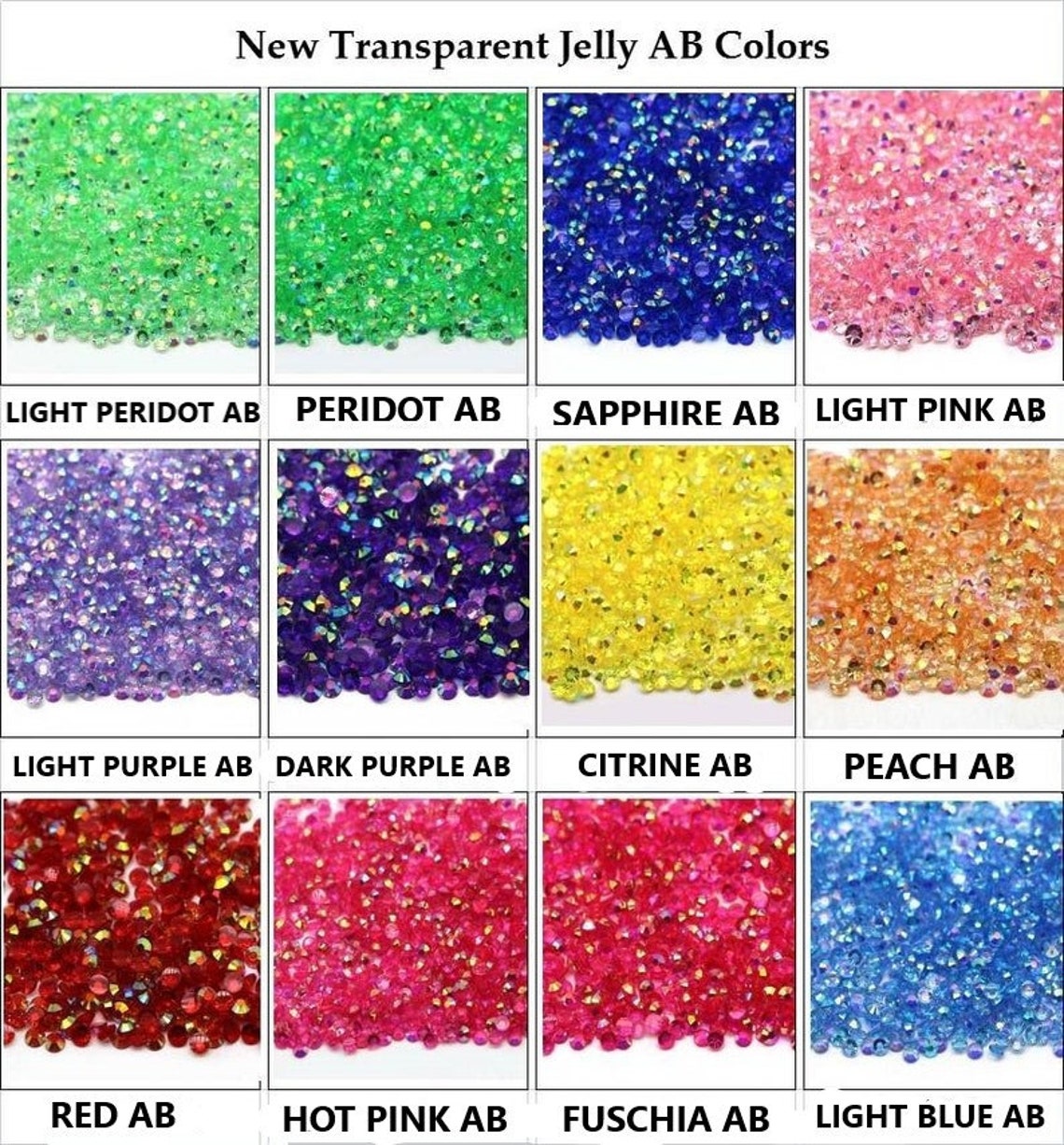 New & Improved BULK TRANSPARENT AB Resin Rhinestones Faceted - Etsy