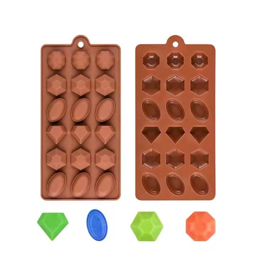 1 Piece Rhinestone Gemstone Chocolate Candy Ice Cube Mold Food Grade ...