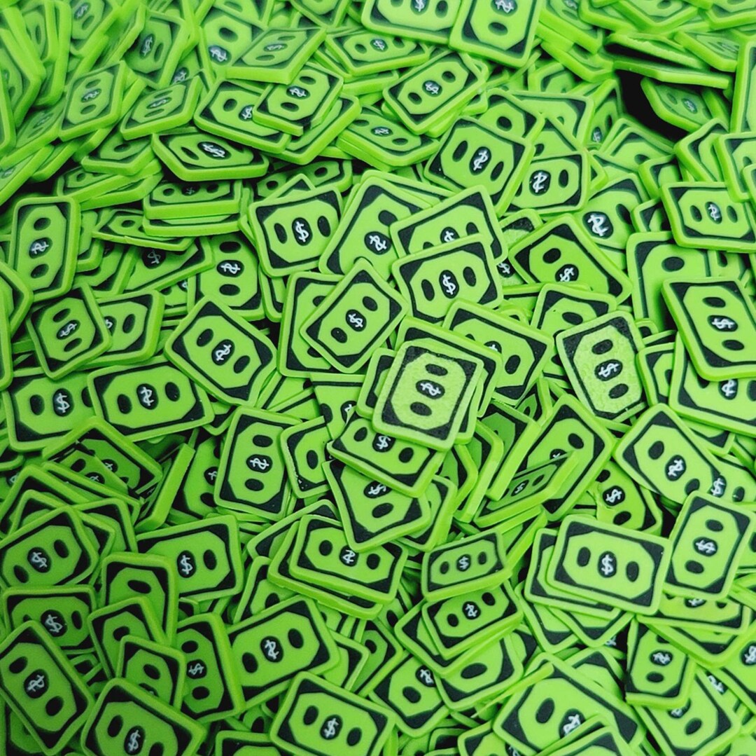 Money Cash Polymer Clay Sprinkles Mix Dollar Sign NON EDIBLE Sprinkle ...
