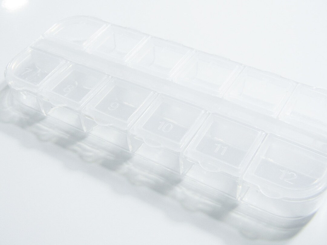 12 Compartment Empty Storage Box Case 5 Inches by 2 Inches Bead or ...