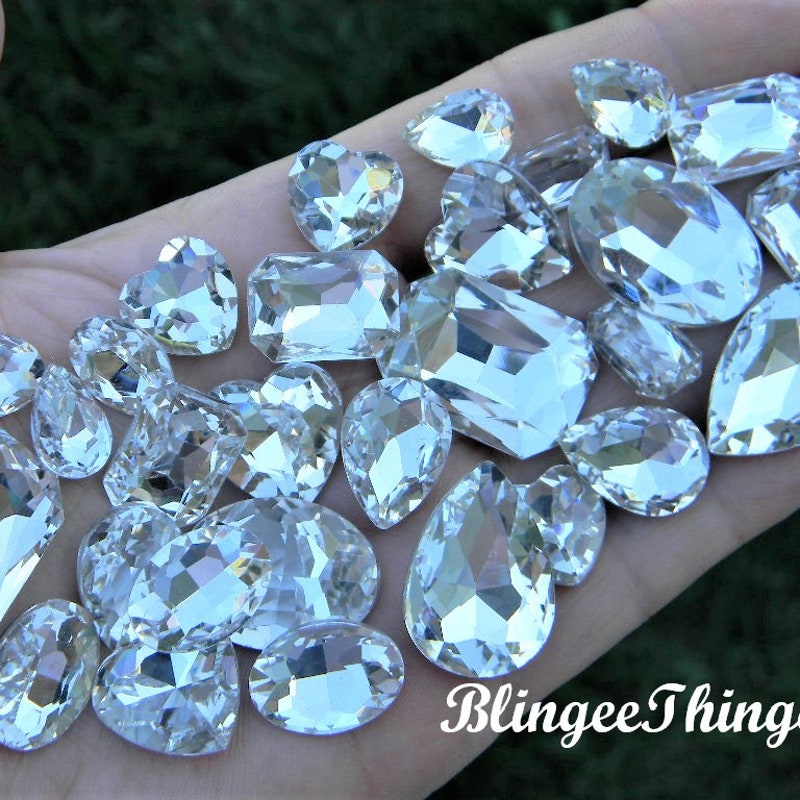 Rectangle Clear Rhinestones - Etsy