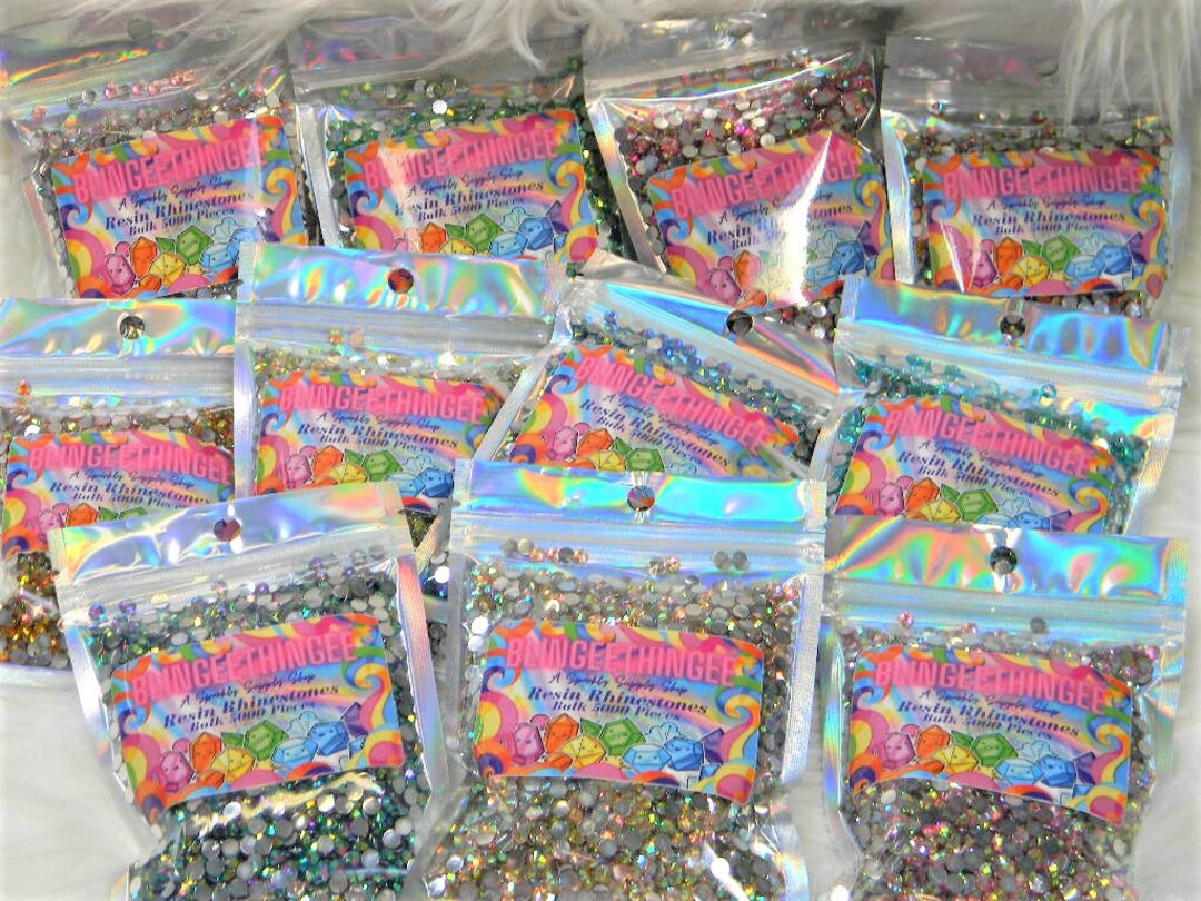 BULK RESIN AB Flatback Rhinestones Choose Color Size 3mm 4mm 5mm 6mm ...
