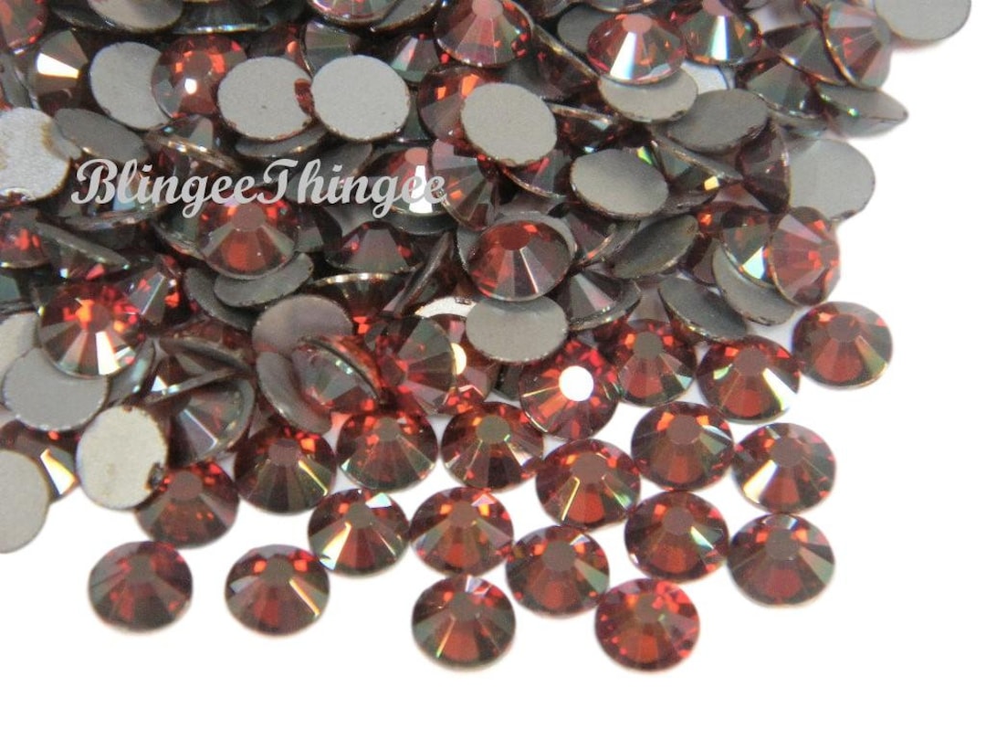 BURGUNDY Glass Mixed Sizes Flatback High Quality Rhinestones ...