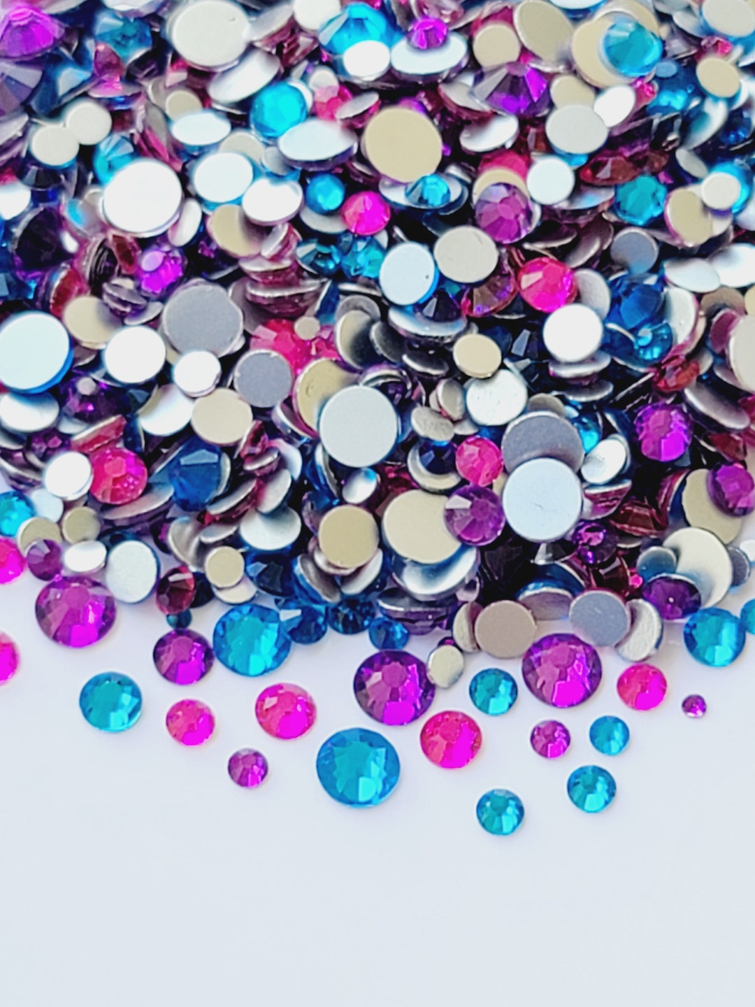 Luxury Bling Mix #25 Flatback Glass Rhinestones Assorted Colors & Sizes ...