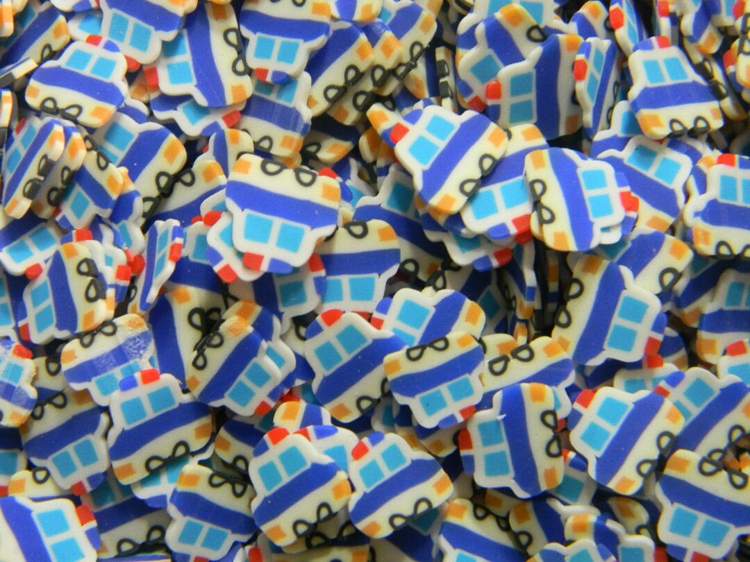 Big POLICE CARS Fake Sprinkles Slices Polymer Clay Kawaii Decoden DIY ...