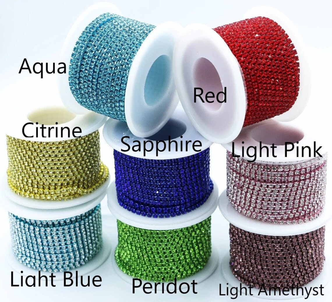 Rhinestone Chain Claw Rhinestones Banding Trim Featuring 3mm - Etsy