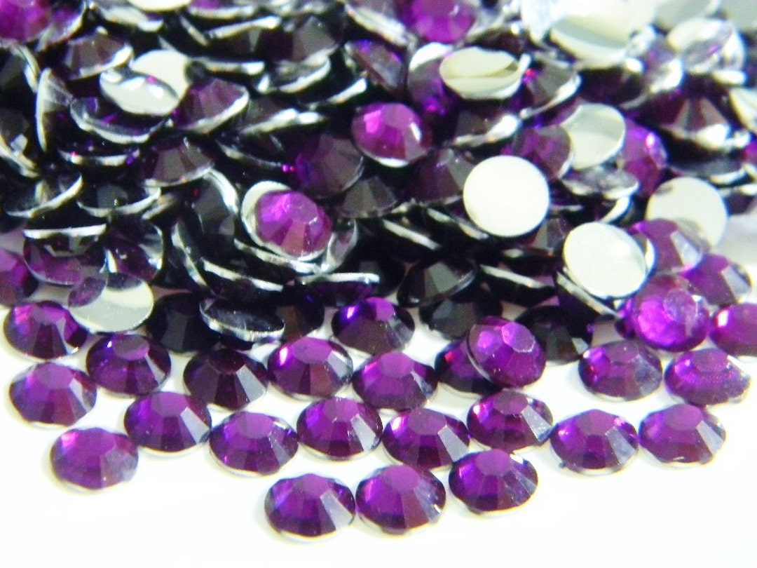GRAPE PURPLE Flatback Resin Rhinestones You Choose Size 1000 3mm 4mm or ...
