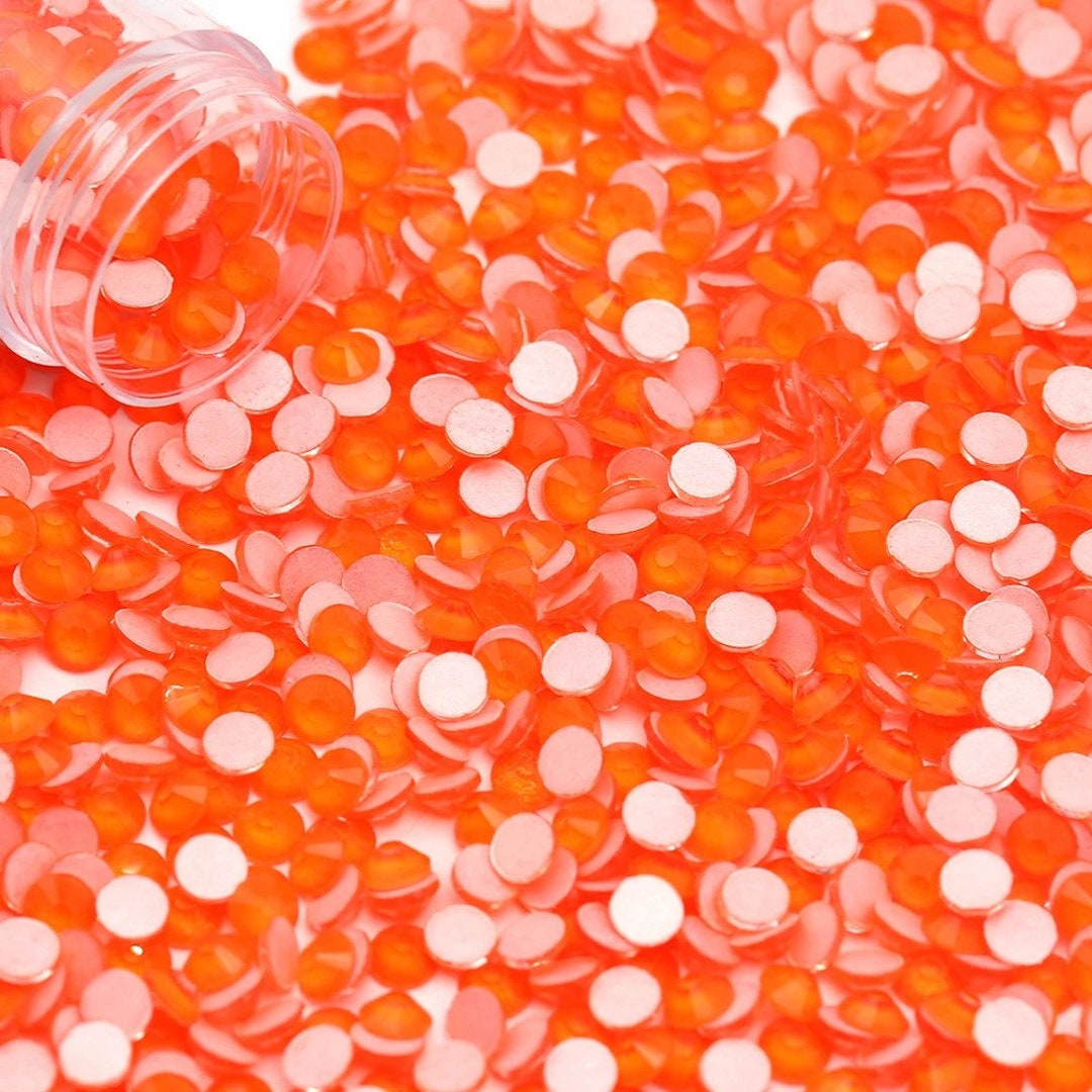Clearance GLASS Neon Coral Orange 10 Gross Rhinestones Ss6 Ss12 Ss16 ...