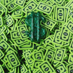 Money Cash Polymer Clay Sprinkles Mix Dollar Sign Kawaii Cabochons ...