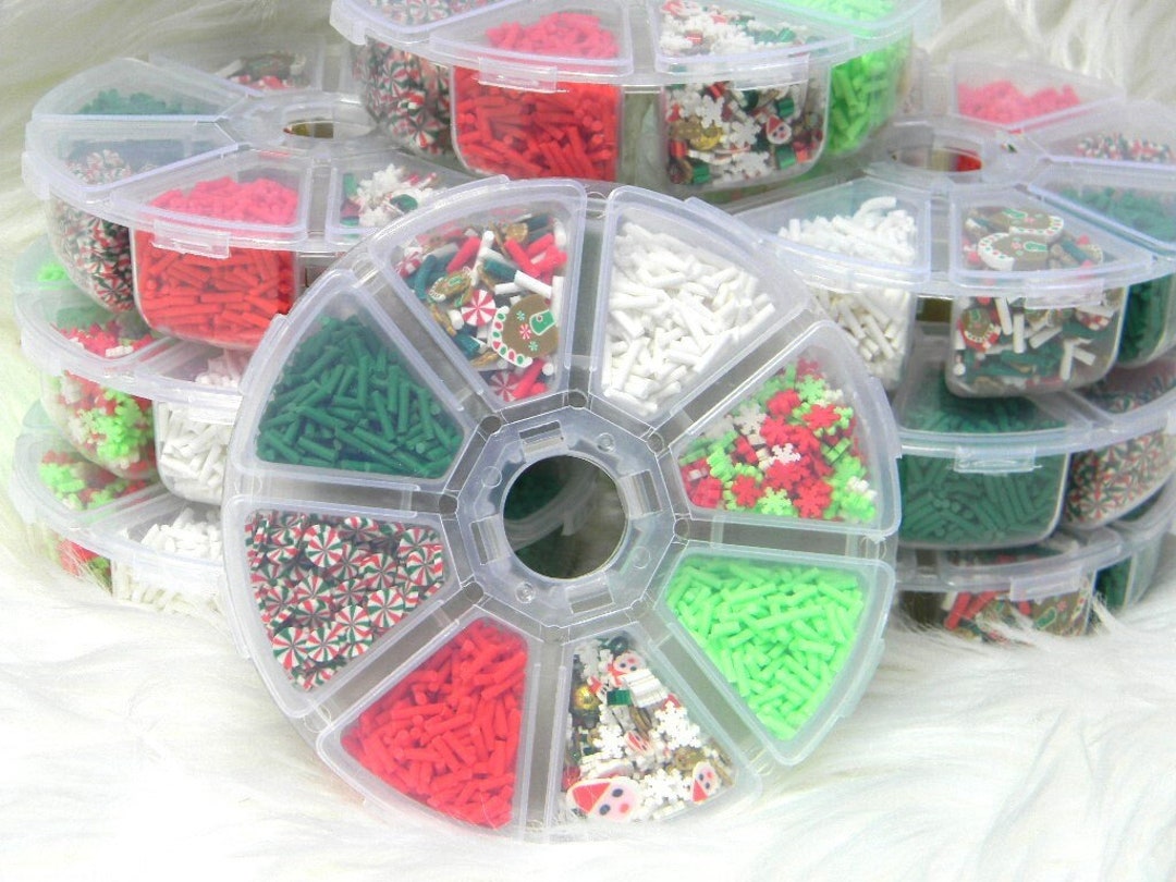 1 Christmas Clay Sprinkles Container Assortment With 7 Different ...