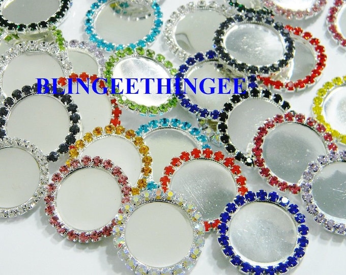 25mm Round Acrylic Jewels for Costume Making and Mosaic Art Flat Back ...