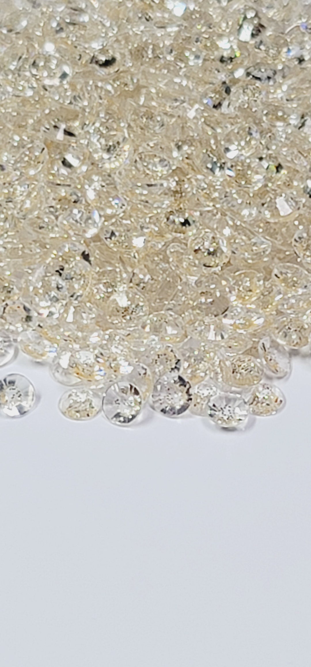CLEARANCE Glitter Gems Champagne Flatback Transparent Resin Rhinestones ...