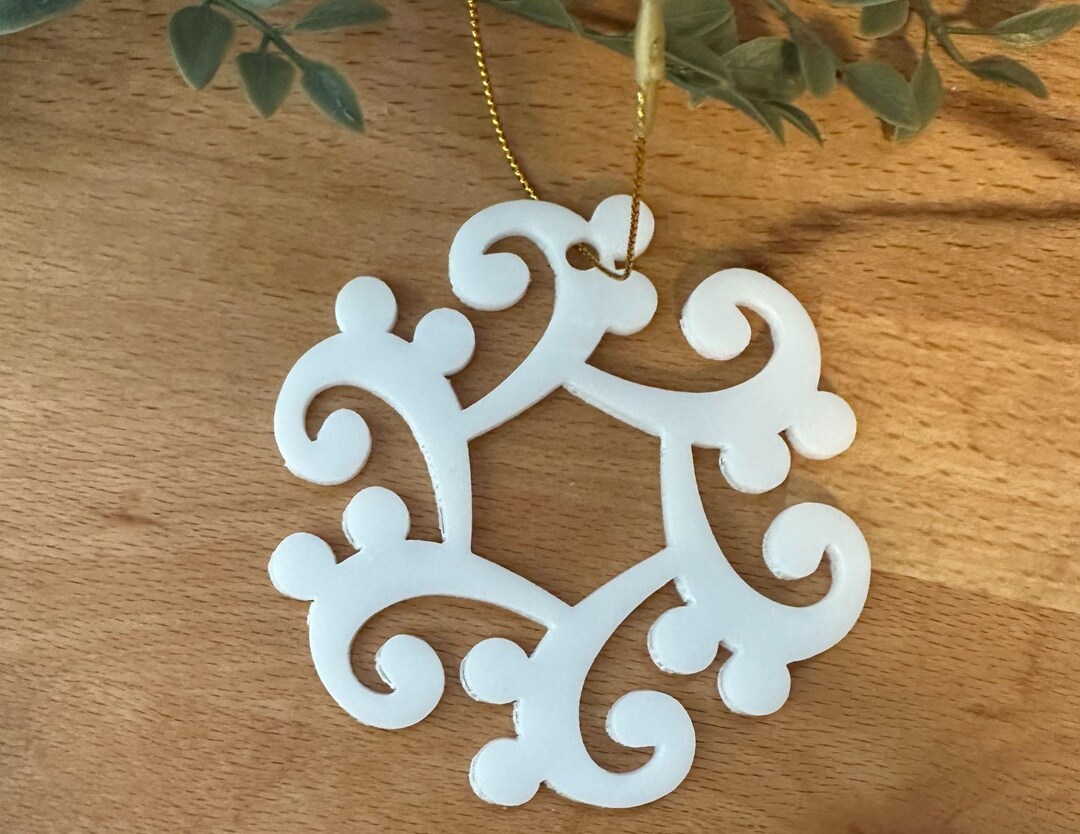 Bass Clef Snowflake Ornament - Etsy