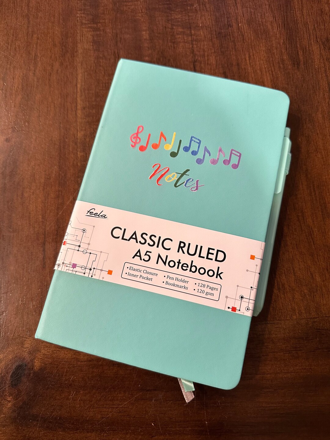 Music Notes Lined Notebook - Etsy