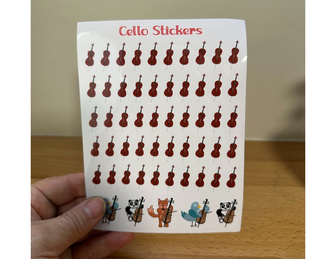 Cello Mini Stickers - Etsy