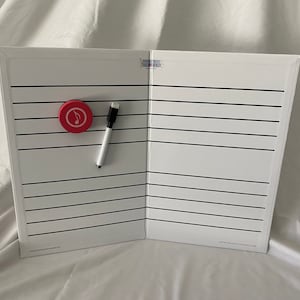 Magnetic Foldable Staff White Board With Colored Magnets - Etsy