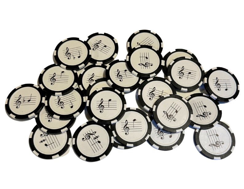 Treble Clef Notes Practice Chips - Etsy