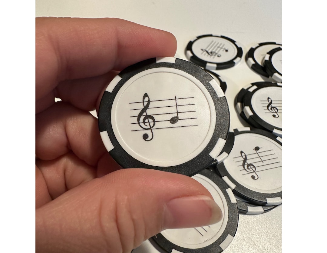 Treble Clef Notes Practice Chips - Etsy