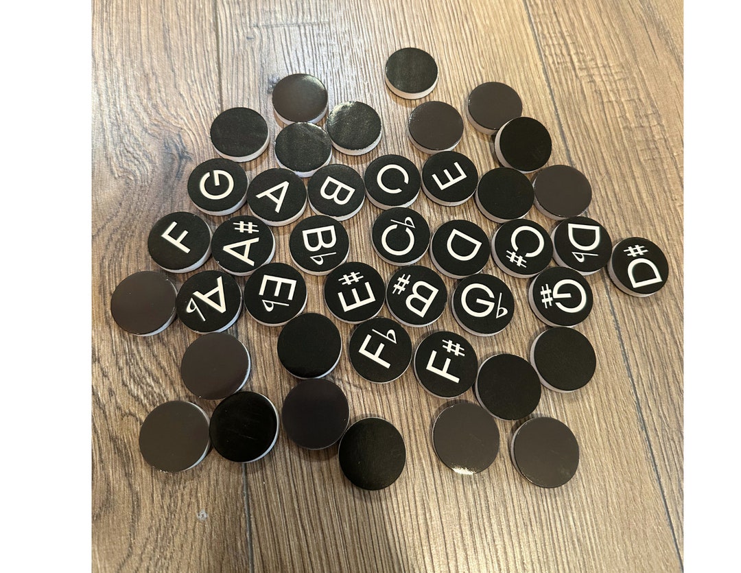 Musical Alphabet Black Magnets - Etsy