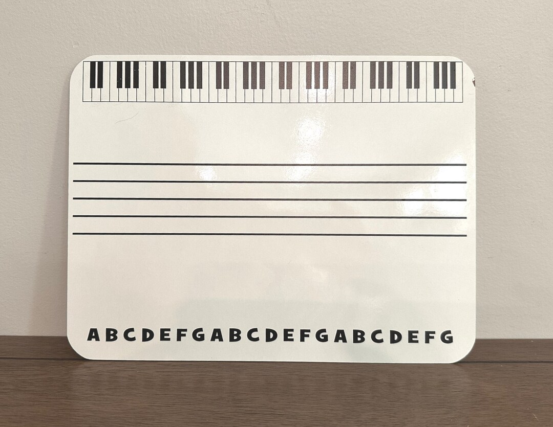 Piano Staff Musical Alphabet Whiteboard - Etsy