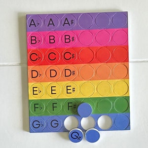 Magnetic Foldable Staff White Board With Colored Magnets - Etsy