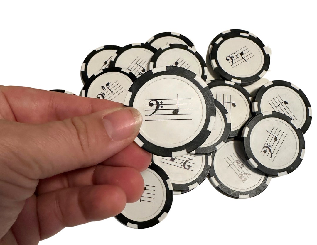 Bass Clef Notes Practice Chips - Etsy