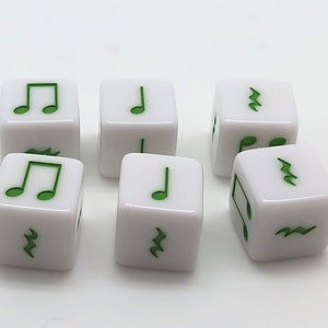 Beginner Rhythm Dice With Box, Set of 15, 16mm - Etsy