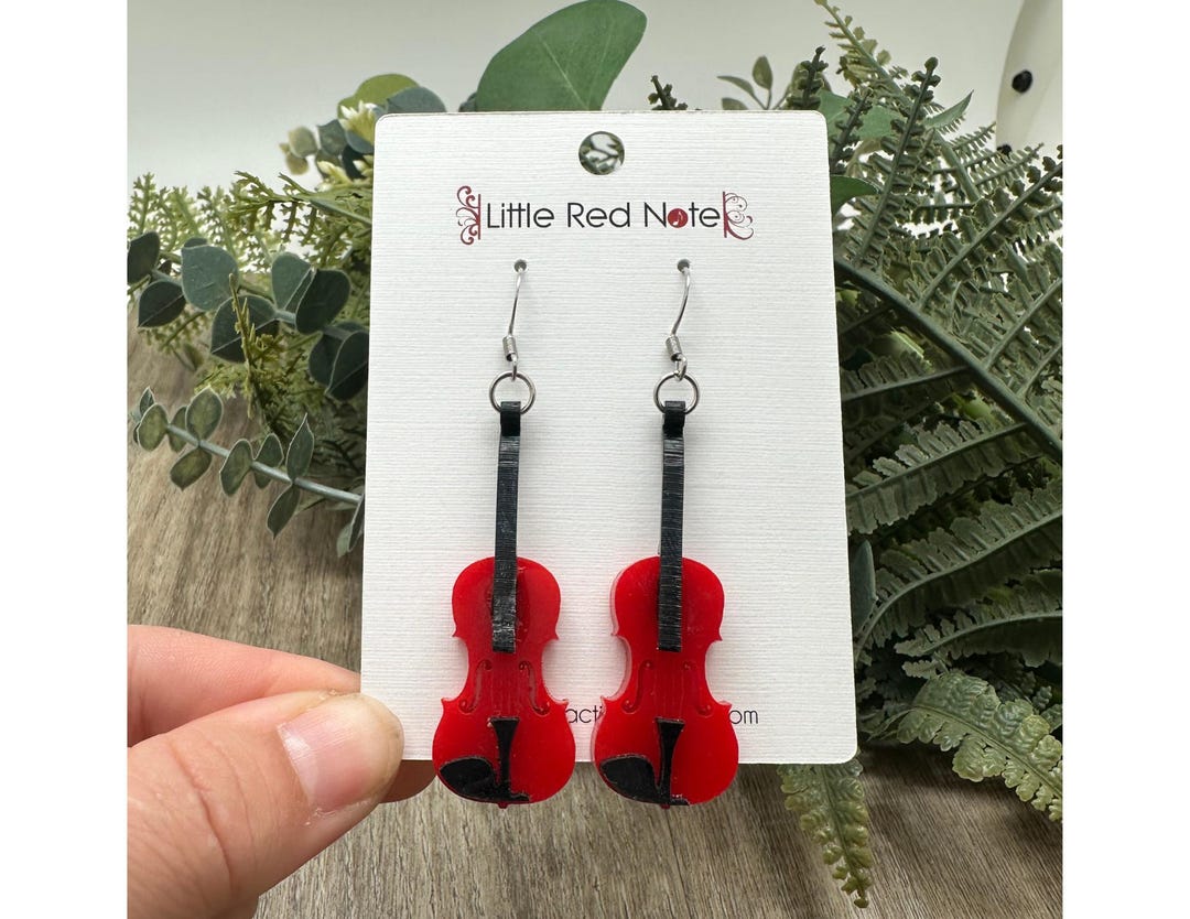 Violin Viola Cello Acrylic Dangle Earrings - Etsy
