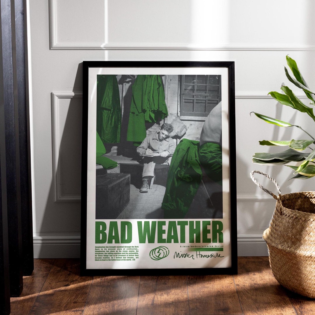 Vintage Letter Writing Poster Writer Decor Green Writing Poster for Men ...