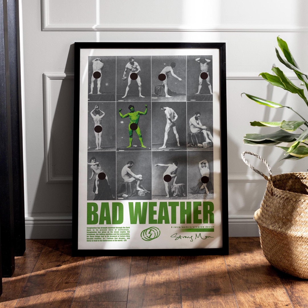 Vintage Muscular Man Print of Nude Man in Different Poses for an 1800s ...