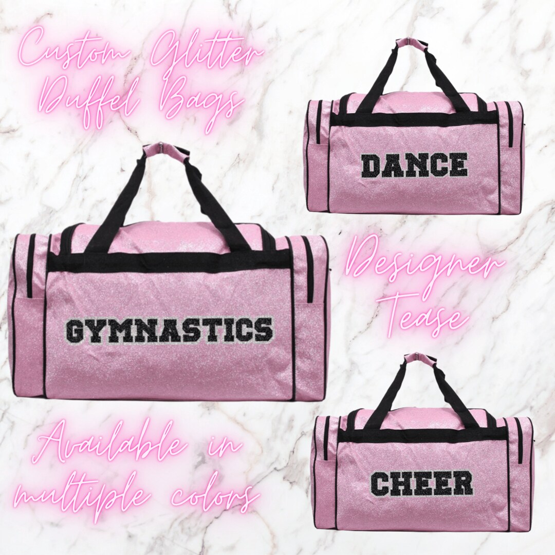 Custom Glitter Dance Duffel Bag | Personalized Duffel Bag | Cheer Bag ...