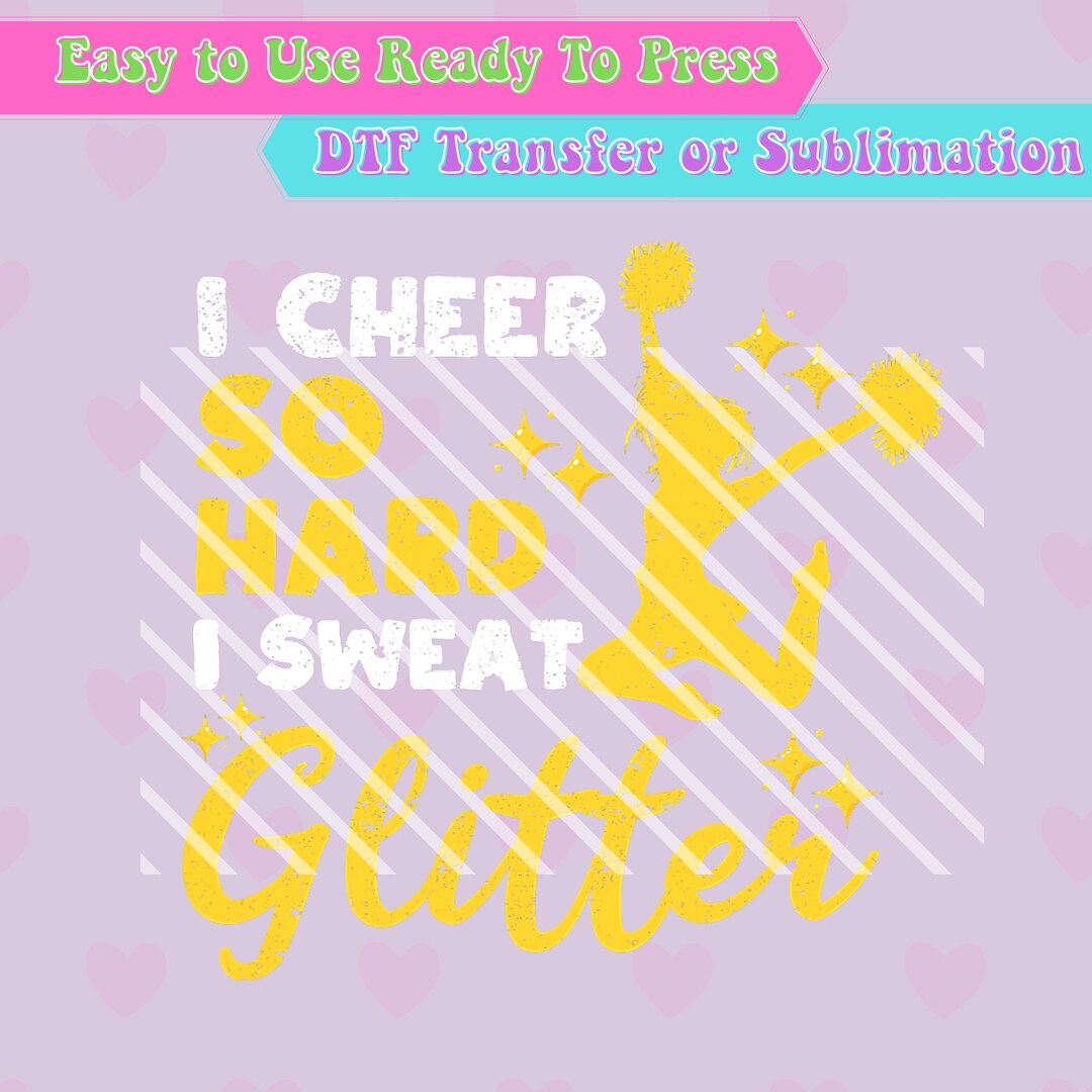 Cheer DTF Sublimation | Cheerleader Gift | Cheer Tshirt Transfer ...
