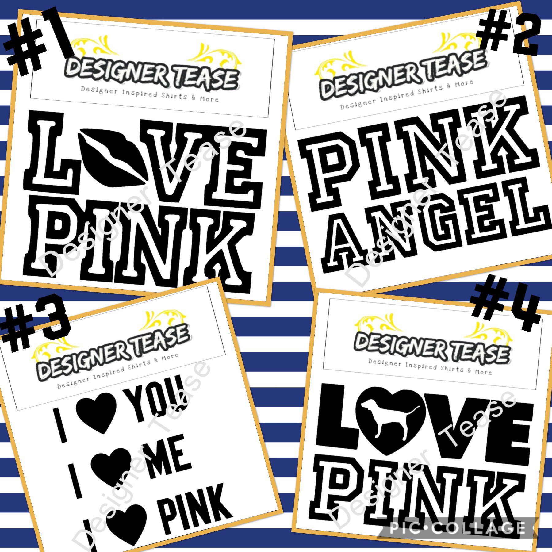 PINK Iron on Transfer, Pink Decal, Pink Iron on Decal, PINK VS, Love ...