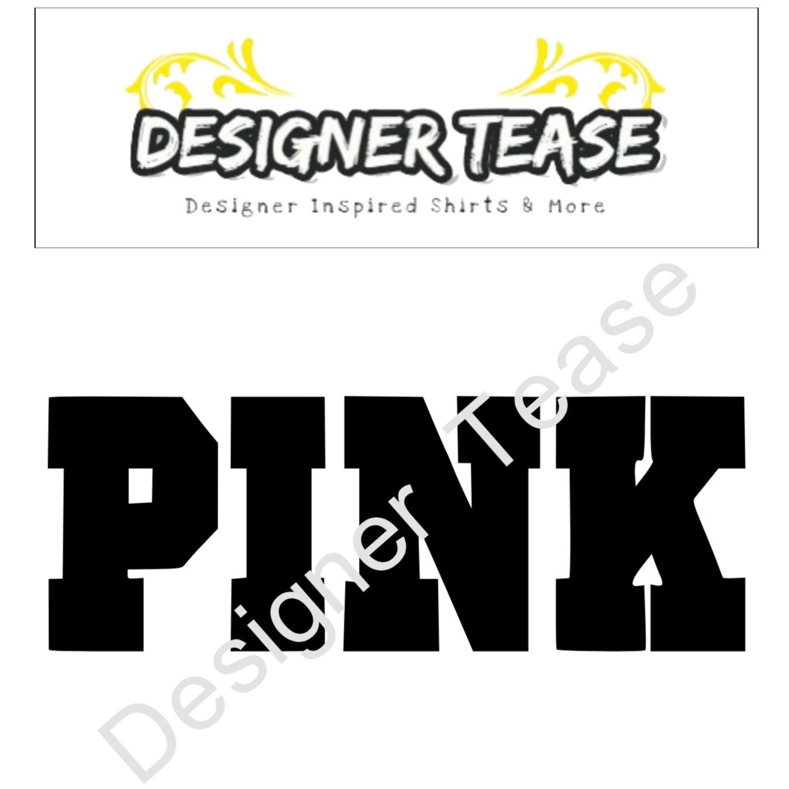 PINK Iron on Transfer, Pink Decal, Pink Iron on Decal, PINK VS, Love ...