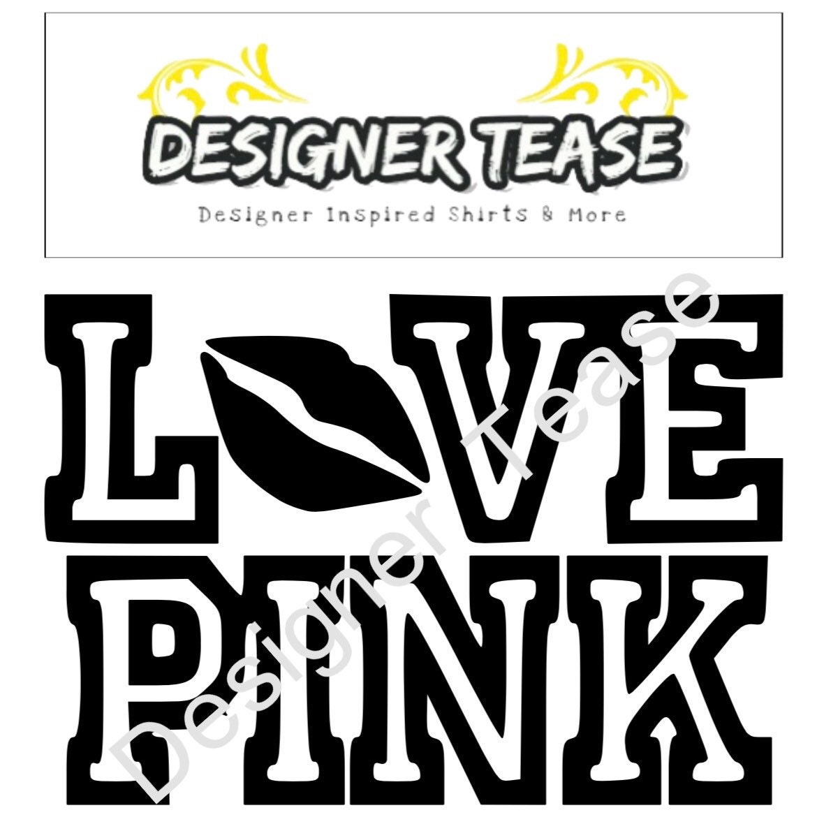 PINK Iron on Transfer, Pink Decal, Pink Iron on Decal, PINK VS, Love ...
