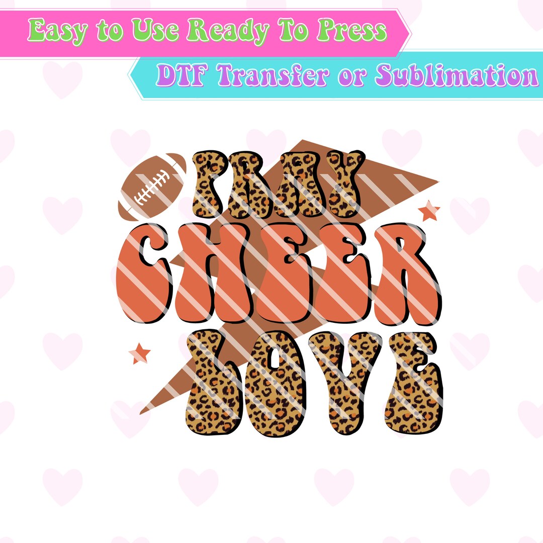 Cheer DTF Sublimation | Cheerleader Gift | Cheer Tshirt Transfer ...