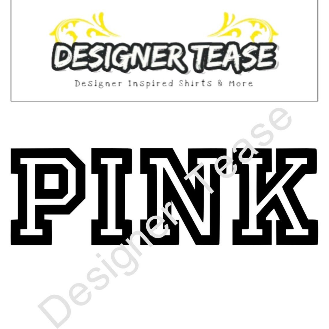 PINK Iron on Transfer, Pink Decal, Pink Iron on Decal, PINK VS, Love ...