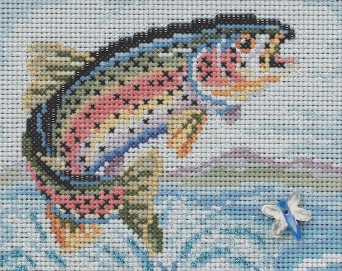 Rainbow Trout Cross Stitch Kit Mill Hill 2021 Buttons & Beads | Etsy