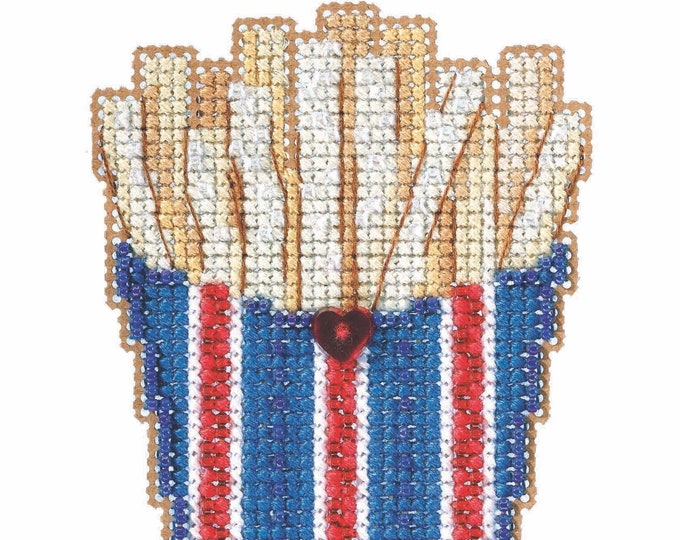 French Fries Beaded Cross Stitch Kit Mill Hill 2021 Spring Bouquet ...